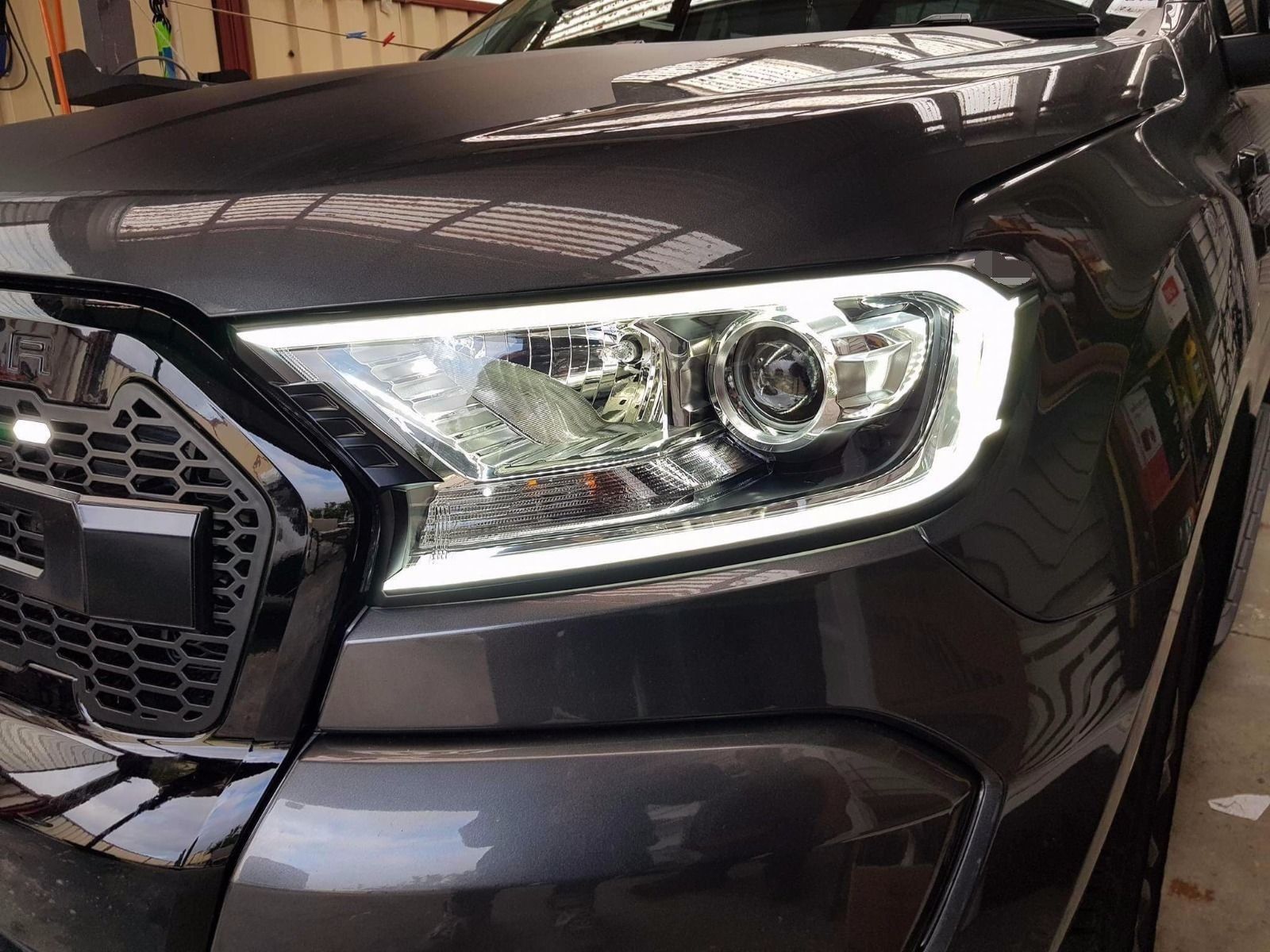 MATTE BLACK COVER LED HEADLIGHT TAIL LIGHTS FOR FORD RANGER MK2 2015-2019